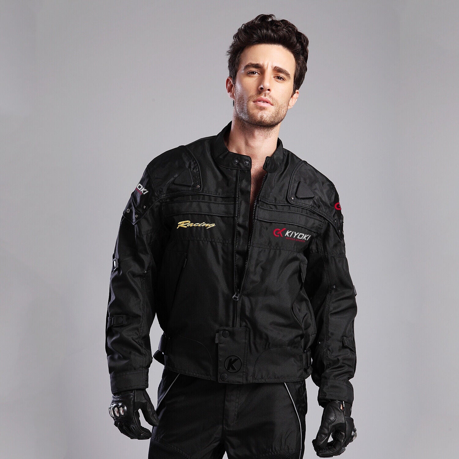 KIYOKI Men's All-Season Motorcycle Jacket - CE Armored, Removable ...